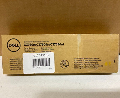 Genuine! Dell Yellow Toner Cartridge C3760 Series V0PNK ️ ️ Open Box ...