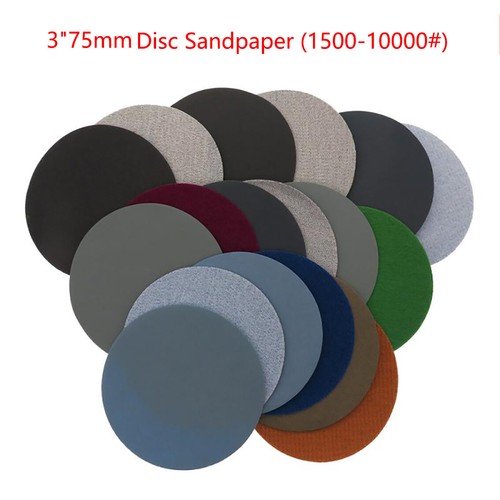 3"(75mm) Hook&Loop Wet/Dry Sanding Disc Sandpaper Pads Grit 1500-10000 ...