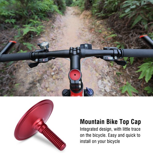 (Red)Bicycle Headset Mountain Bike Top Cap For 28.6mm Fork Tube Cover ...