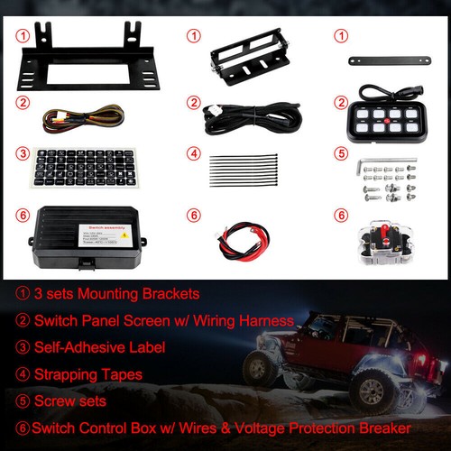 8Gang LED Switch Control Panel Electronic Relay System Car Boat Marine ...