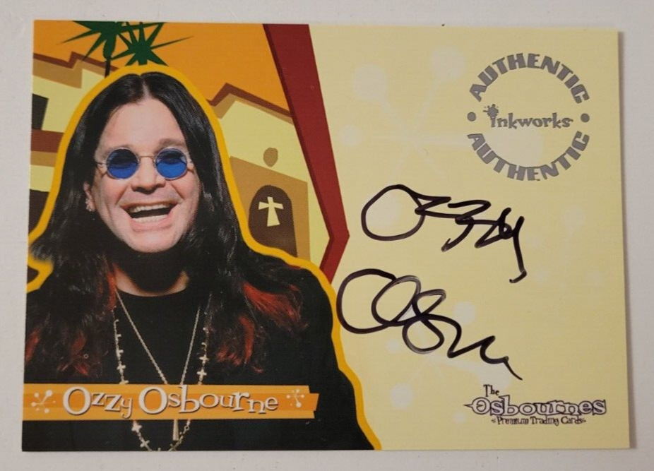 OZZY OSBOURNE 2002 Dad AUTOGRAPH CHASE Auto INSERT CARD A1 Inkworks NM ...