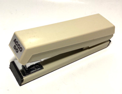 Desk/Home/Office Stapler Acco 500 Easy Fast Reload,Cream Color | eBay