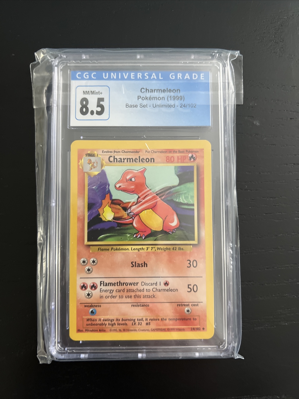 Pokémon TCG Charmeleon Base Set 24/102 Regular Unlimited Uncommon for ...