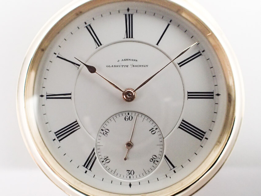 JULIUS ASSMANN GLASHÜTTE LEPINE GOLD TASCHENUHR 1A QUALITÄT 52mm 103g ...