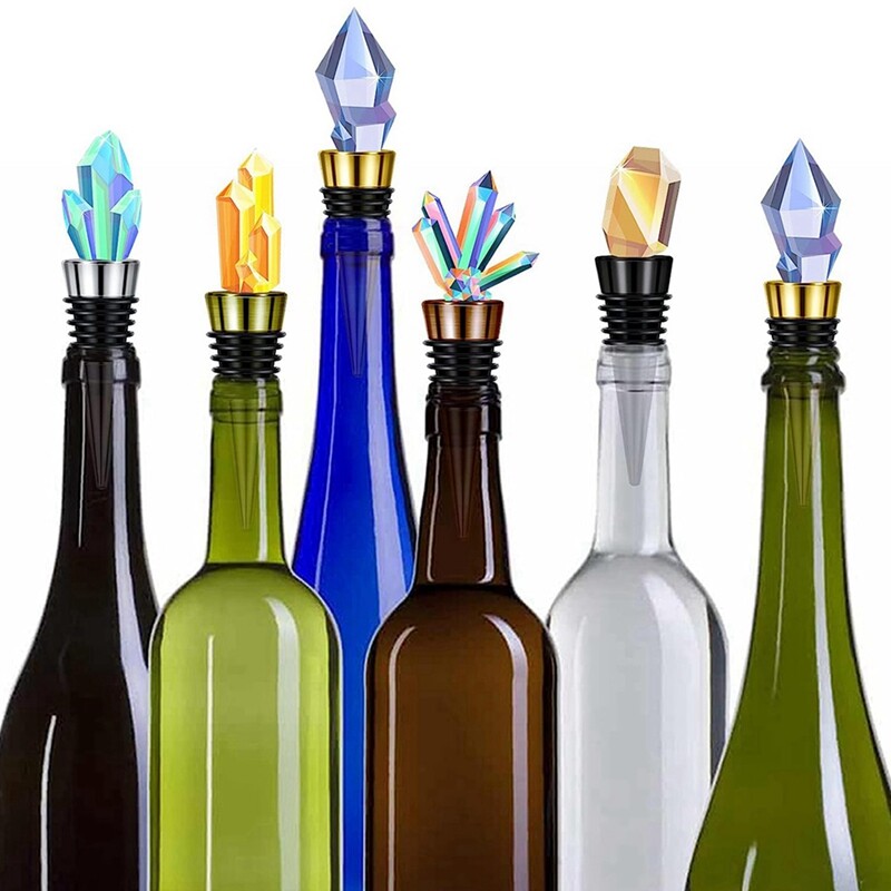 60Pieces Blank Bottle Stopper with Threaded Post Metal Wine Stopper ...