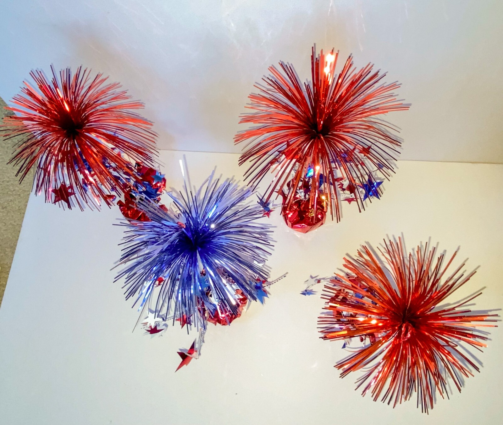 4 Fourth of July Fireworks Decorations USA Patriotic Party Decor ...