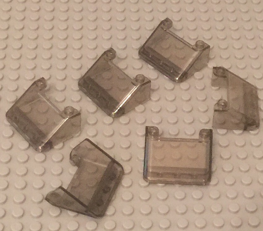 Lego 6 Pieces Vehicle Car Windscreen 3x4x1 1/3 Large Glass Surface ...