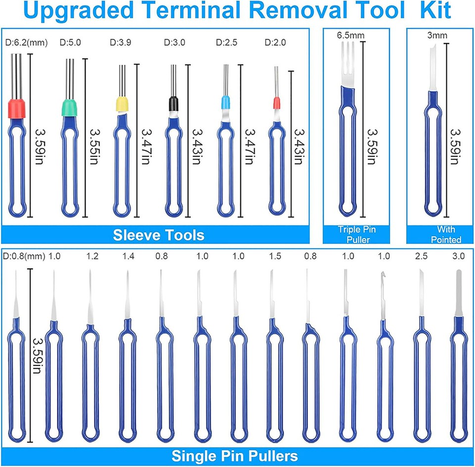 41x Pin Extractor Tool Terminal Ejector Connector Removal Kit w ...