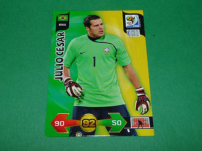 JULIO CESAR BRASIL PANINI FOOTBALL FIFA WORLD CUP 2010 CARD ADRENALYN ...