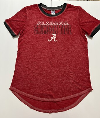 Alabama Crimson Tide Womens Sz M Short Sleeve Pajama Top Shirt Red | eBay