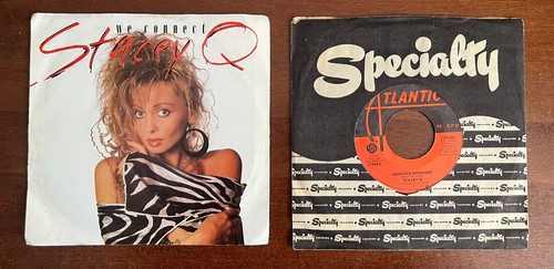Stacey Q lot of two 45s "Two of Hearts" "We Connect" EX 80s dance pop ...