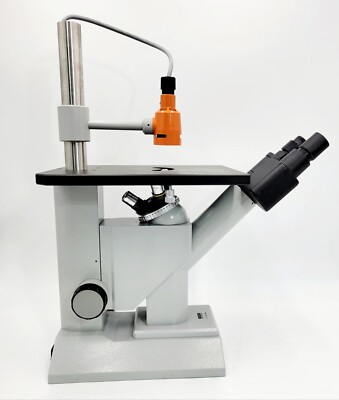 Zeiss ID 02 ID02 Invertoscope Inverted Microscope+3 Objectives 2.5X 10X ...