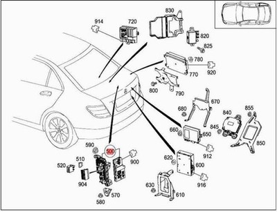 Genuine MERCEDES BBDC W204 Elect. Center base mod. 2049067702 | eBay