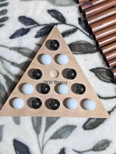 Vintage Tricky Triangle Board Game Glass Marbles Classic Marble ...