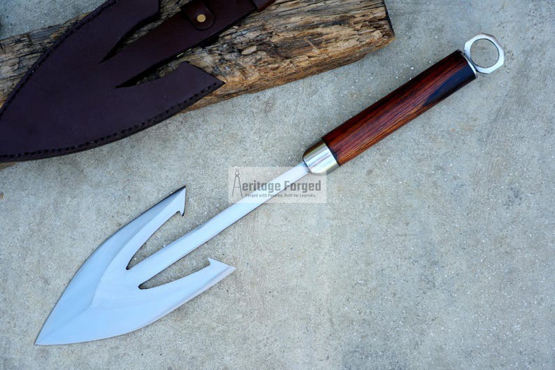 Custom Handmade Carbon Steel Blade Viking Spear | Hunting Spear Camping ...