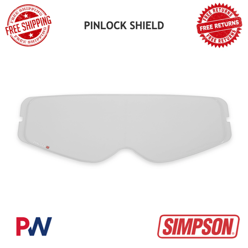 Simpson Motorcycle Pinlock Shield Fits Ghost/Mod/Speed Bandit - Clear # ...