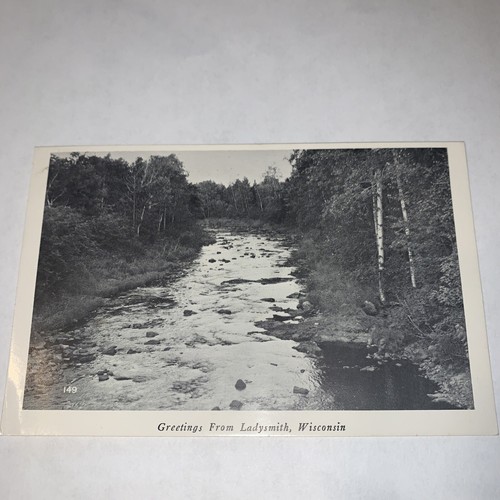 Vintage Postcard Greetings From Ladysmith Wisconsin River Nature Photo ...