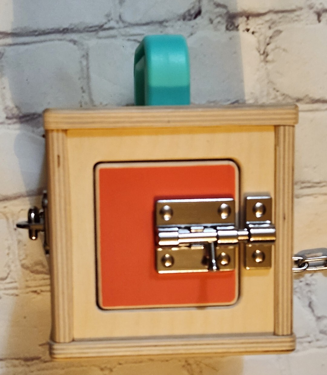 Lovevery Wooden Activity Box Locks Latches Sensory Play Box The Realist ...