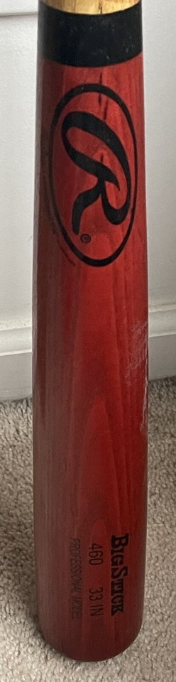 RAWLINGS 33” WOOD BAT BIG STICK PROFESSIONAL MODEL 460 RED/WHITE ...