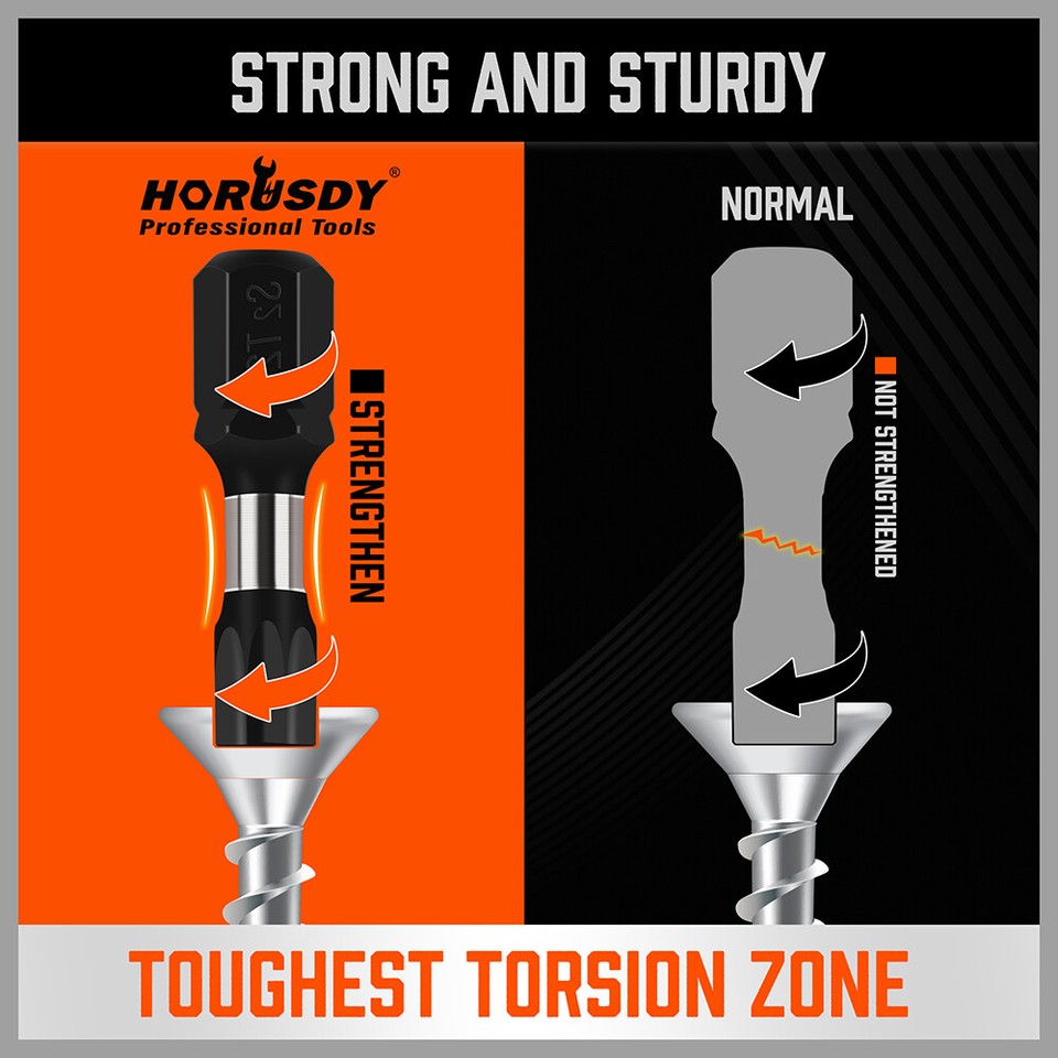 15Pc Impact Rated Security Torx Bit Set Tamper Resistant 1/4" Magnetic ...