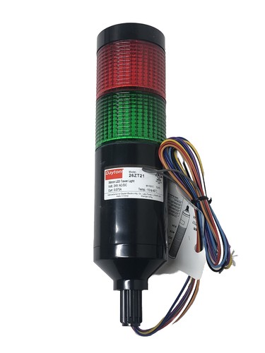 Dayton 26ZT21 56mm Red/Green LED Tower Light, 2 Stack, Pole Mounting | eBay