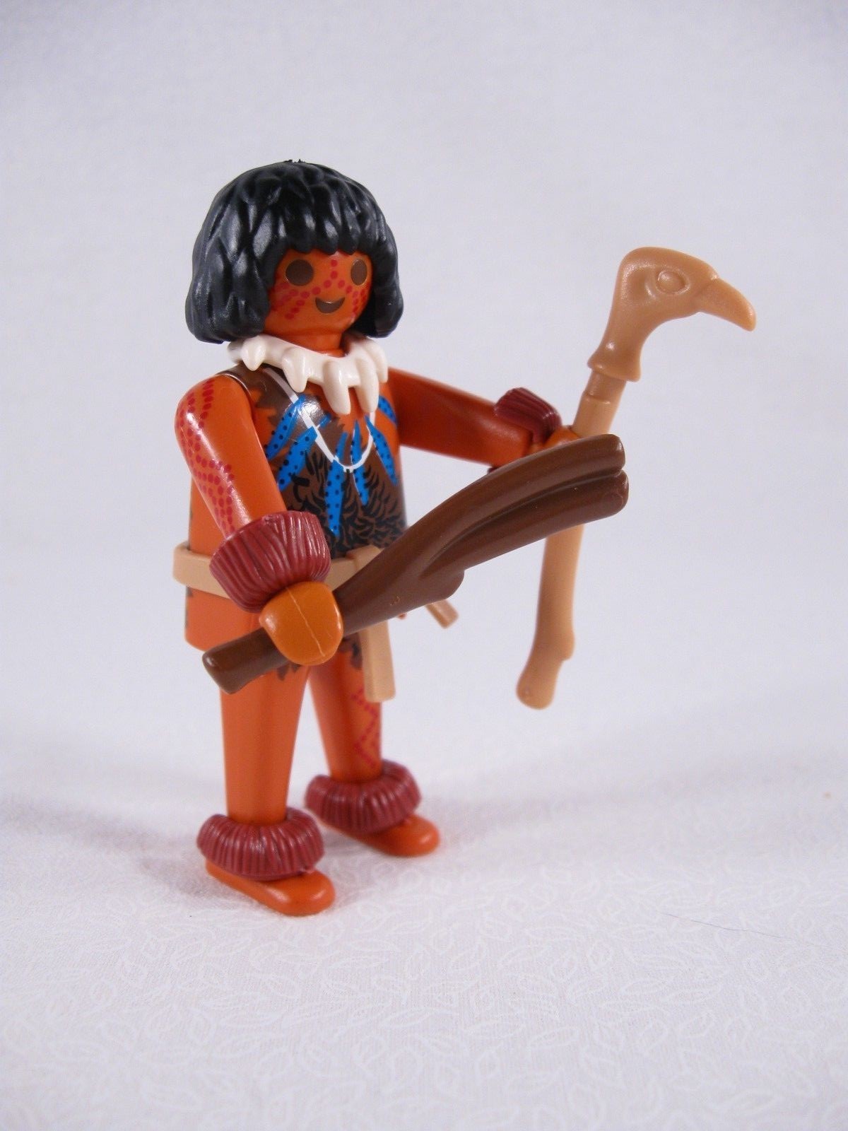 PLAYMOBIL VINTAGE 4504 INDIANS SPECIAL CAVEMAN WOLF CHIEF-NATIVE ...