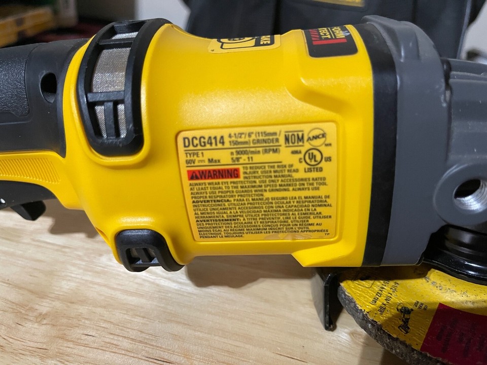 Dewalt DCG414 angle grinder 4-1/2''-6'' grinder with kickback brake | eBay