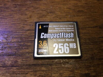 Ritz Lexar 256MB Megabyte CF Compact Flash Memory Card 3.6 MB/sec | eBay