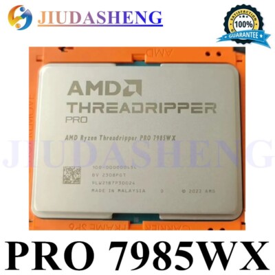 AMD Ryzen Threadripper PRO 7985WX CPU 3.2-5.1GHz 64-Core PCIe 5.0 sTR5 ...