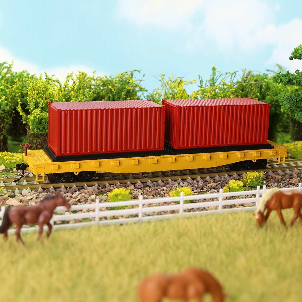 8pcs Different Colored HO Scale 1:87 20ft Blank Shipping Container ...