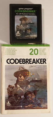 Codebreaker Vintage 1978 Atari 2600 Video Game Cartridge. Comes with User Manual | eBay