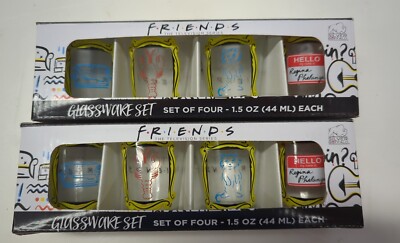 Shot Glass Set of 8 Glasses Glassware 1.5oz Each Collectible Friends TV ...