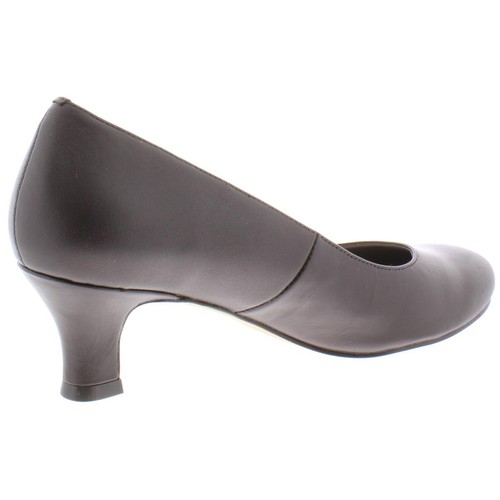 Array Womens Flatter Brown Leather Kitten Heels Shoes 11 Medium (B,M ...