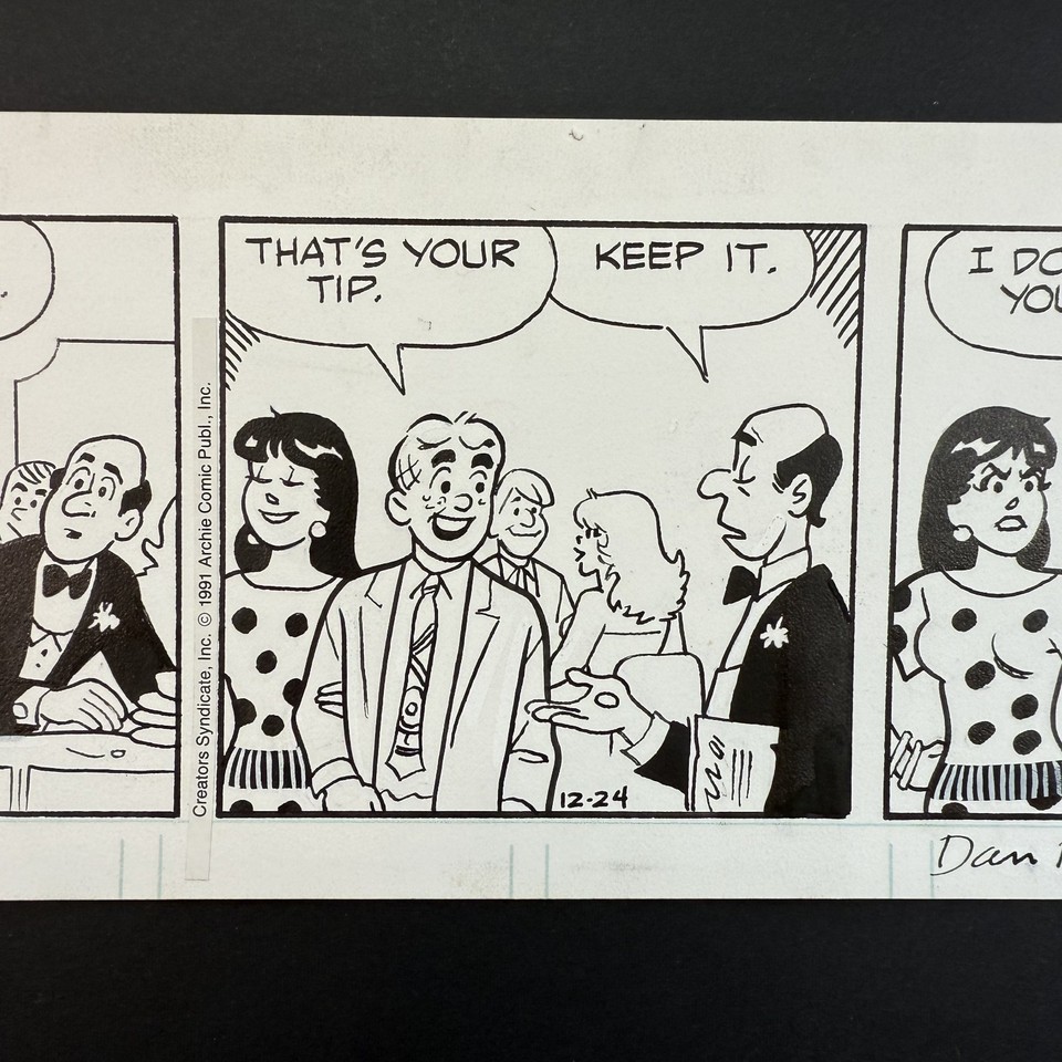 Archie Veronica Original Comic Art Signed Dan DeCarlo Romance Daily ...