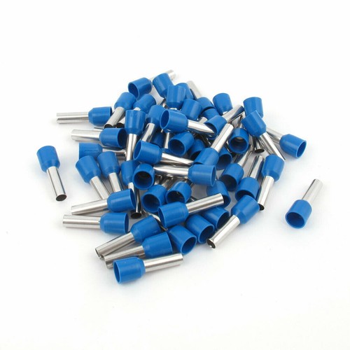50 Pcs Crimp Cord End Terminal Tubular Insulated Ferrule Blue E6012 ...