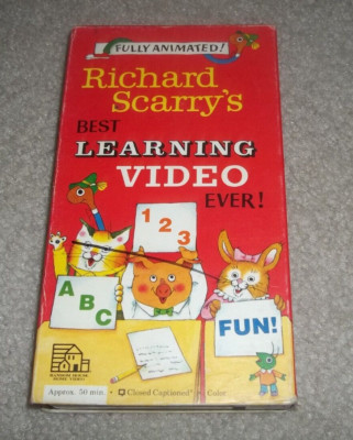 Vintage 1989 Richard Scarry's "Best ABC Video Ever" VHS Children Movie ...