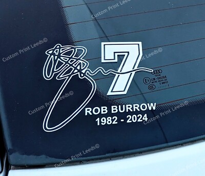X1 ROB BURROW Remembrance MND Charity Sticker Decal + UK P&P | eBay UK