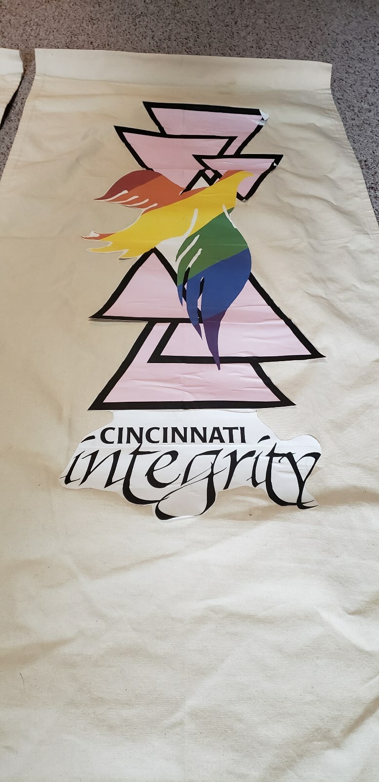 2 PC PARAMENT SET CHURCH PULPIT BANNERS 64"x28" HAND CRAFTED MIND BODY ...