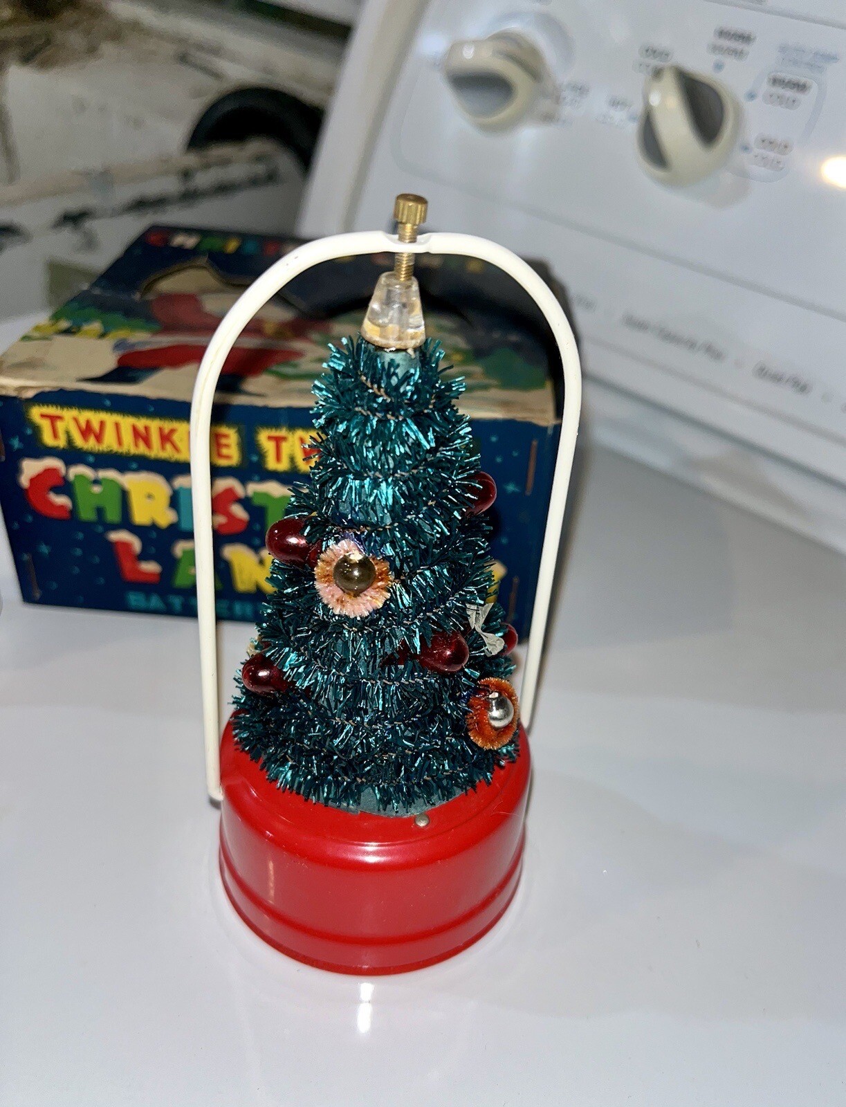 VTG 1950'S BATTERY OPERATED TWINKLE TWINKLE CHRISTMAS TREE SANTA CLAUS ...