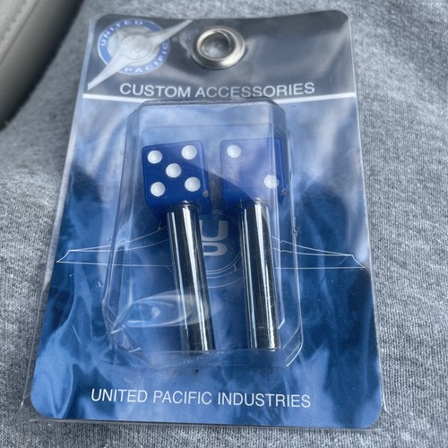 (set/2) Blue Dice Door Lock Knobs Cars Trucks Hot Rod Rat Classic 10-32 ...