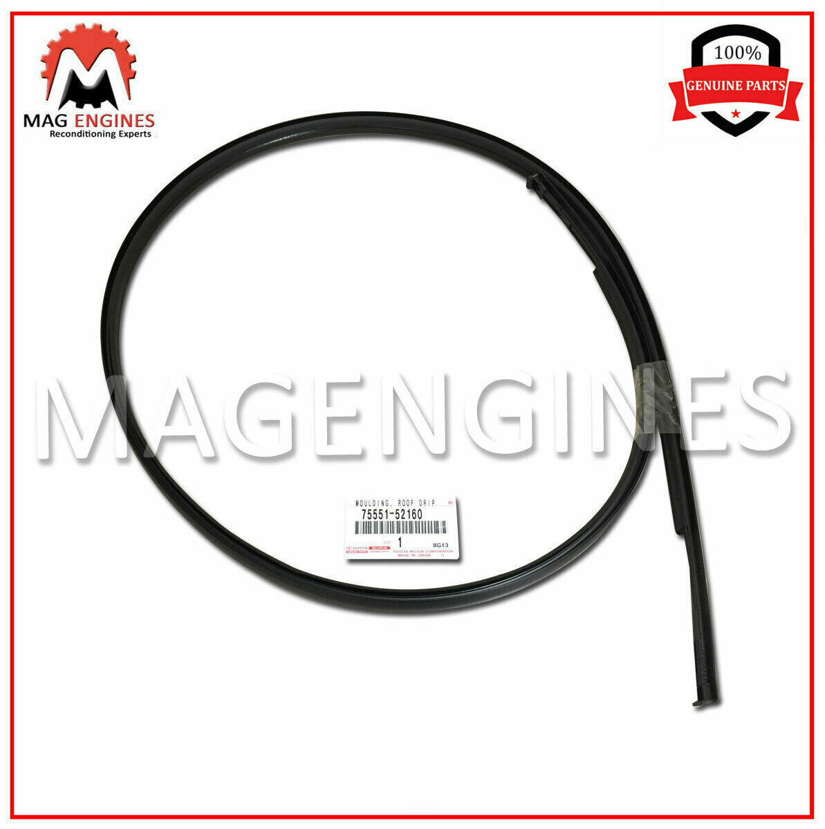 75551-52160 OEM ROOF DRIP SIDE FINISH MOULDING, RH FOR YARIS BASE SEDAN ...