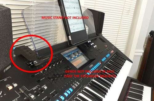 Music Stand Extensions for Yamaha Genos 1 for angled position above 2nd ...
