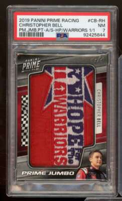 Christopher Bell 2019 Panini Prime Racing Jumbo HP Warriors (1/1) #CB ...