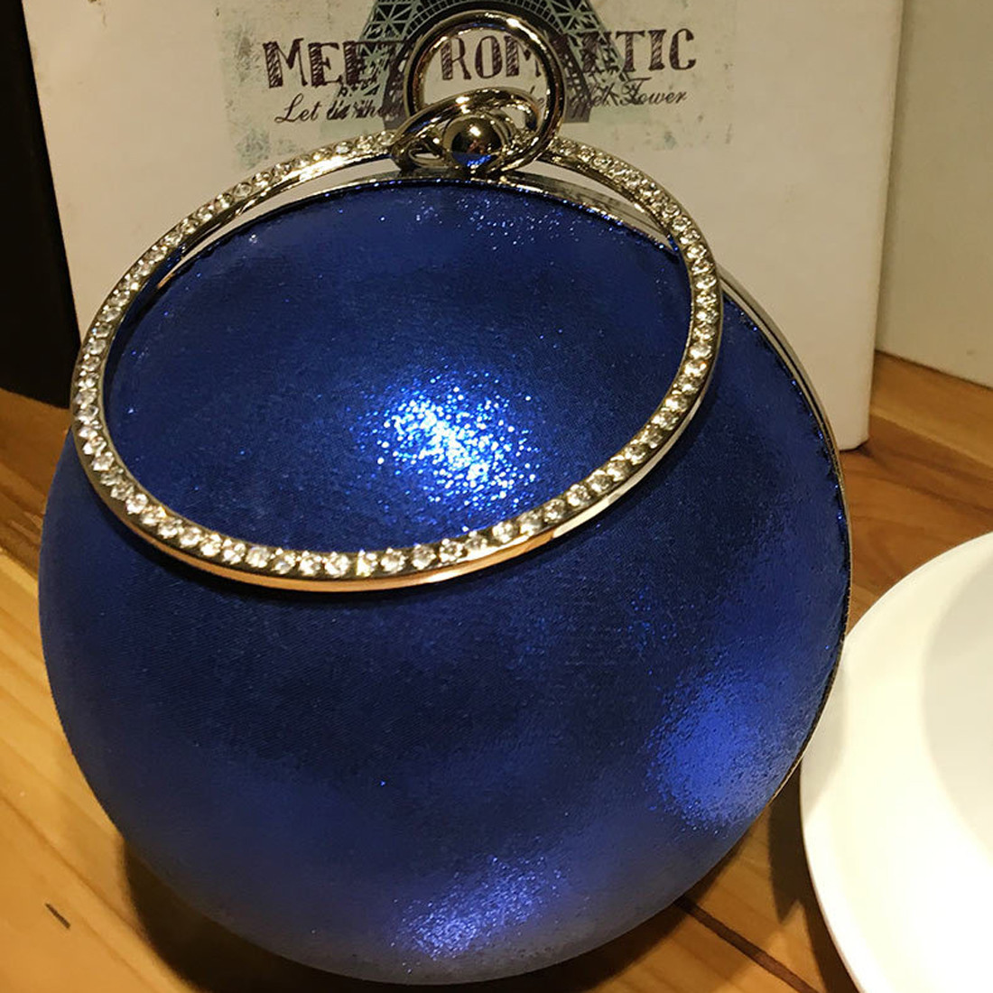 Women Round Ball Shoulder Messenger Bag Party Evening Clutch Fashion ...