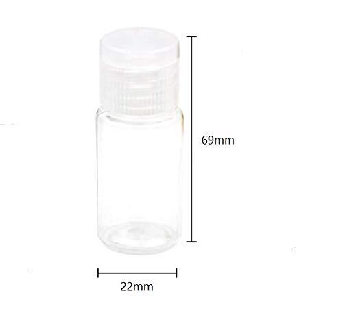 LASSUM 10Pcs 15ml Empty Plastic Sample Bottle with Flip Cap Travel Vial ...