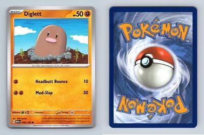 Diglett #50 Scarlet & Violet 151 Pokemon 2023 Common TCG Card | eBay