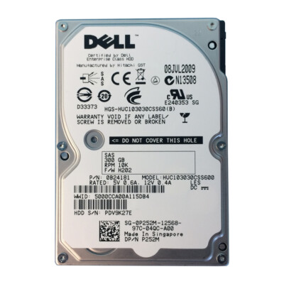 Dell P252M 300GB SAS 10K 6GBPS 2.5" Drive HUC103030CSS600 0B24181 | eBay