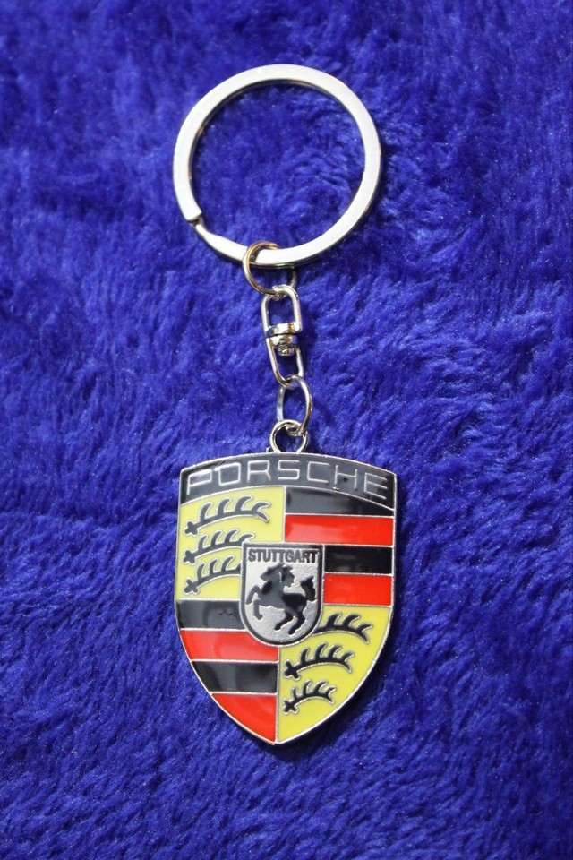 Single Sided Porsche Key Ring Key Chain Accessory Crest Fob | eBay