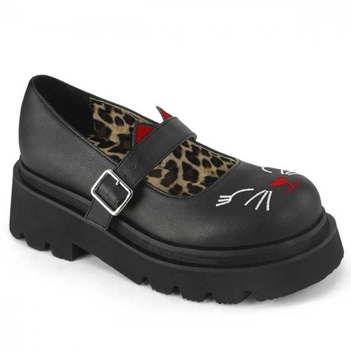 Demonia women’s black Renegade Kitty Mary Jane Shoes size 7 | eBay UK
