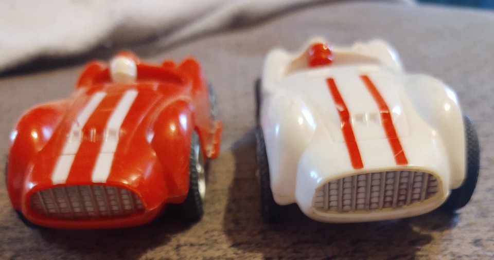 Pair of Vintage 1960s Eldon 750-15 Ferrari Slot Car 5" Plastic Race Car ...